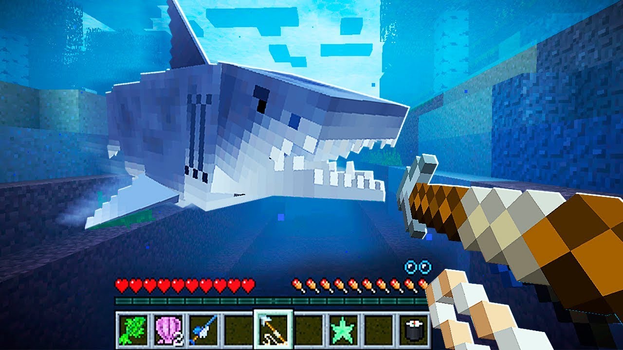 SOFRI um ATAQUE de TUBARÃO!! (MINECRAFT) - YouTube