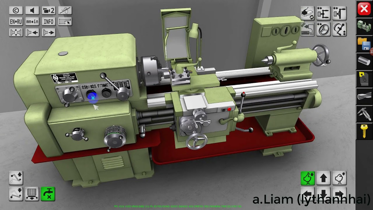 Virtual lathe-Lathe machine operator-Lathe simulator-Mô phỏng vận hành ...