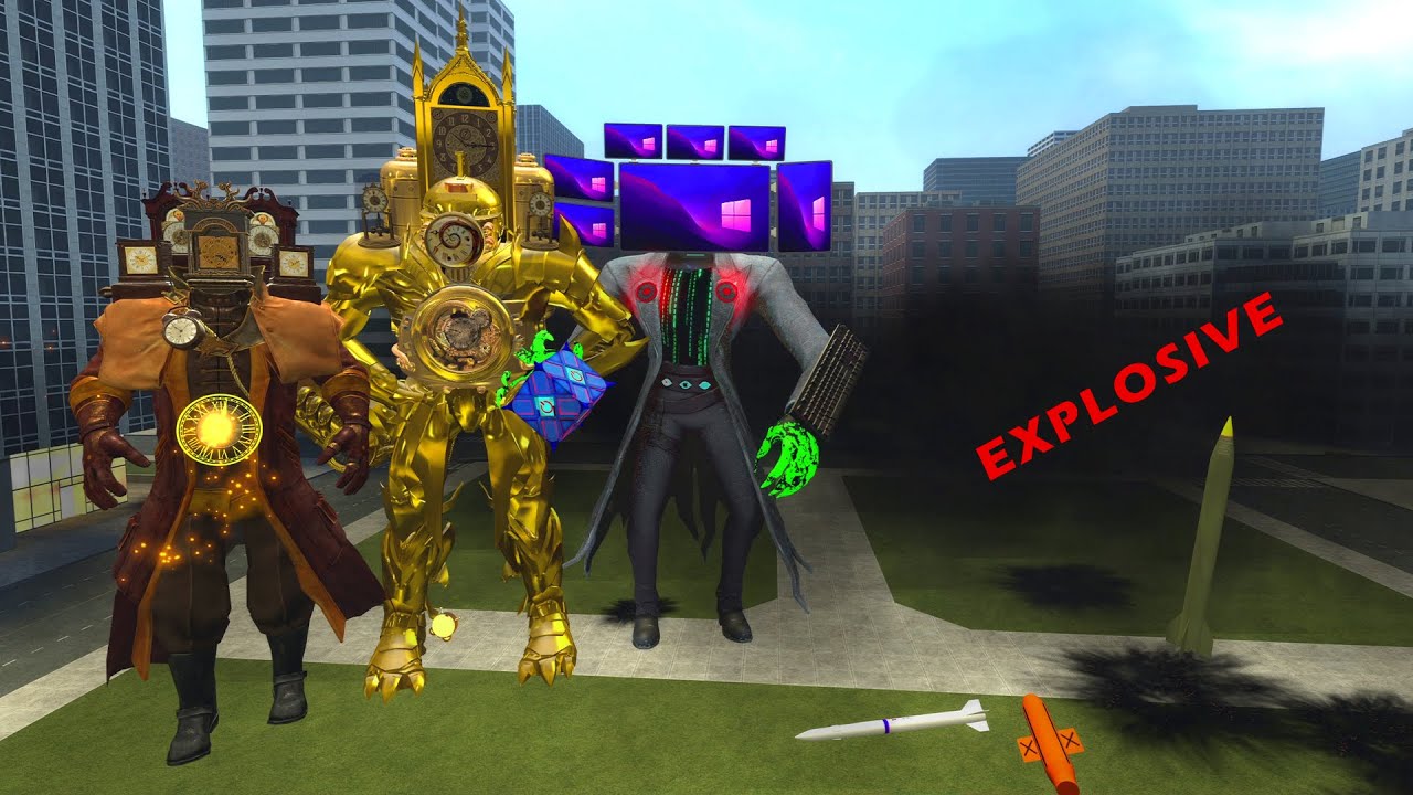 Multiverse Computer Titan, Clock Head, Golden Evil Clock Mutant Vs ...