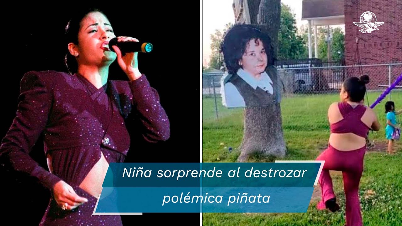 Fan de Selena rompe piñata de Yolanda Saldívar en su cumpleaños - YouTube