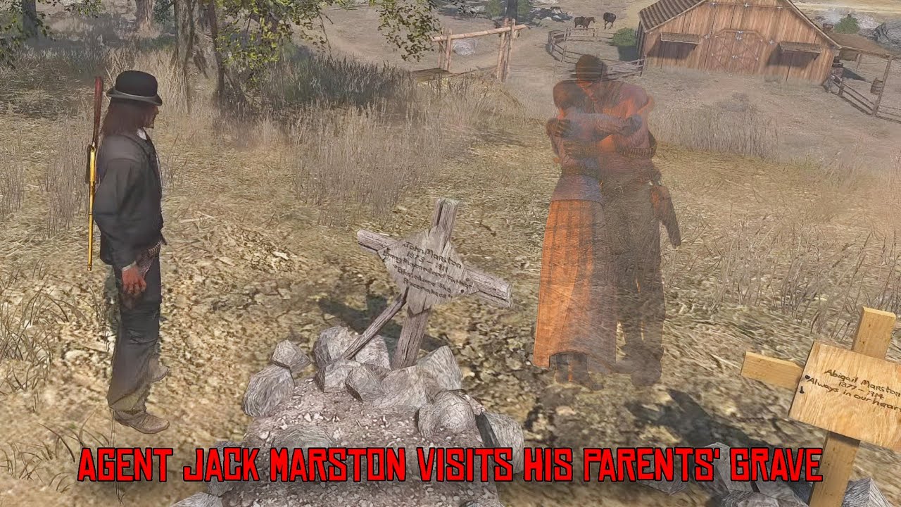 Agent Jack Marston visits John and Abigail's Grave | Rdr1 - YouTube