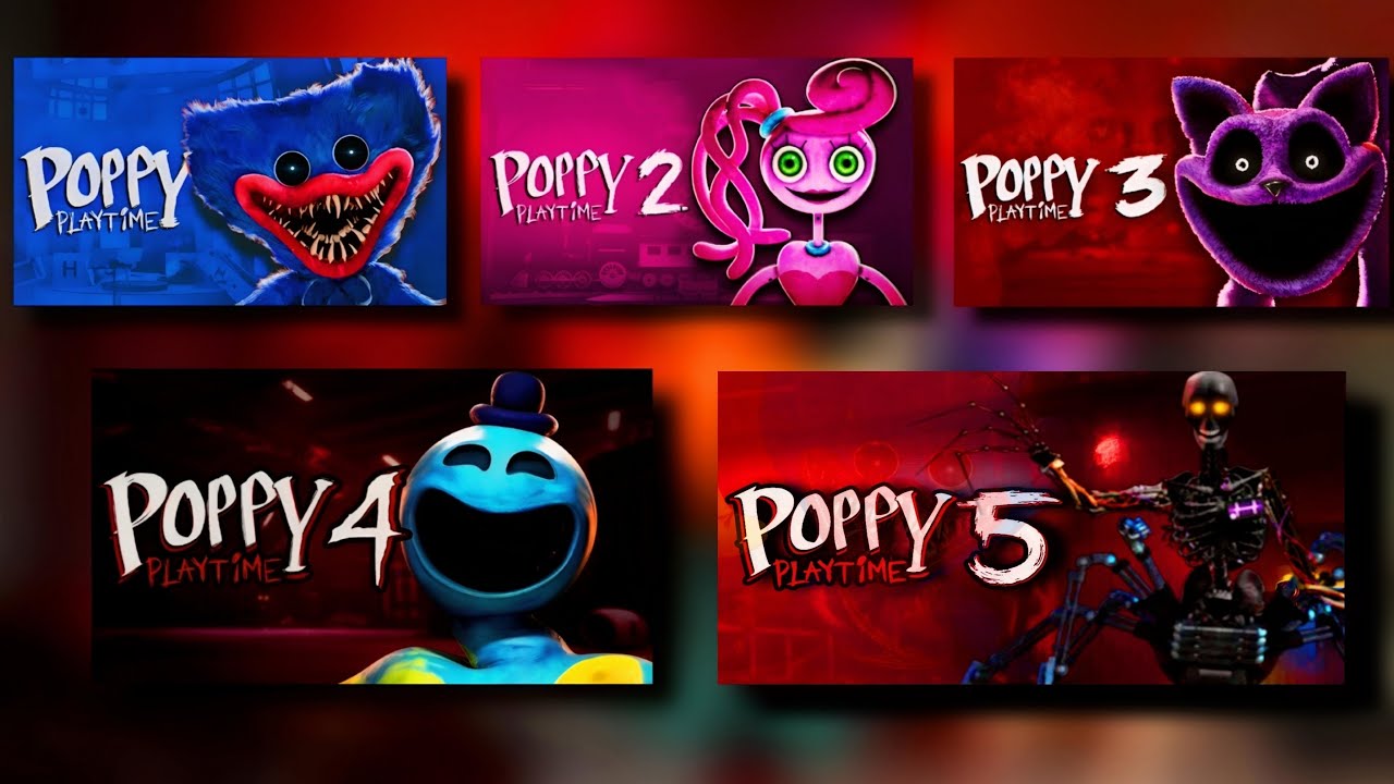 POPPY PLAYTIME CHAPTER 1, 2, 3, 4 & 5 FULL GAME + ALL ENDINGS! (SECRET ...