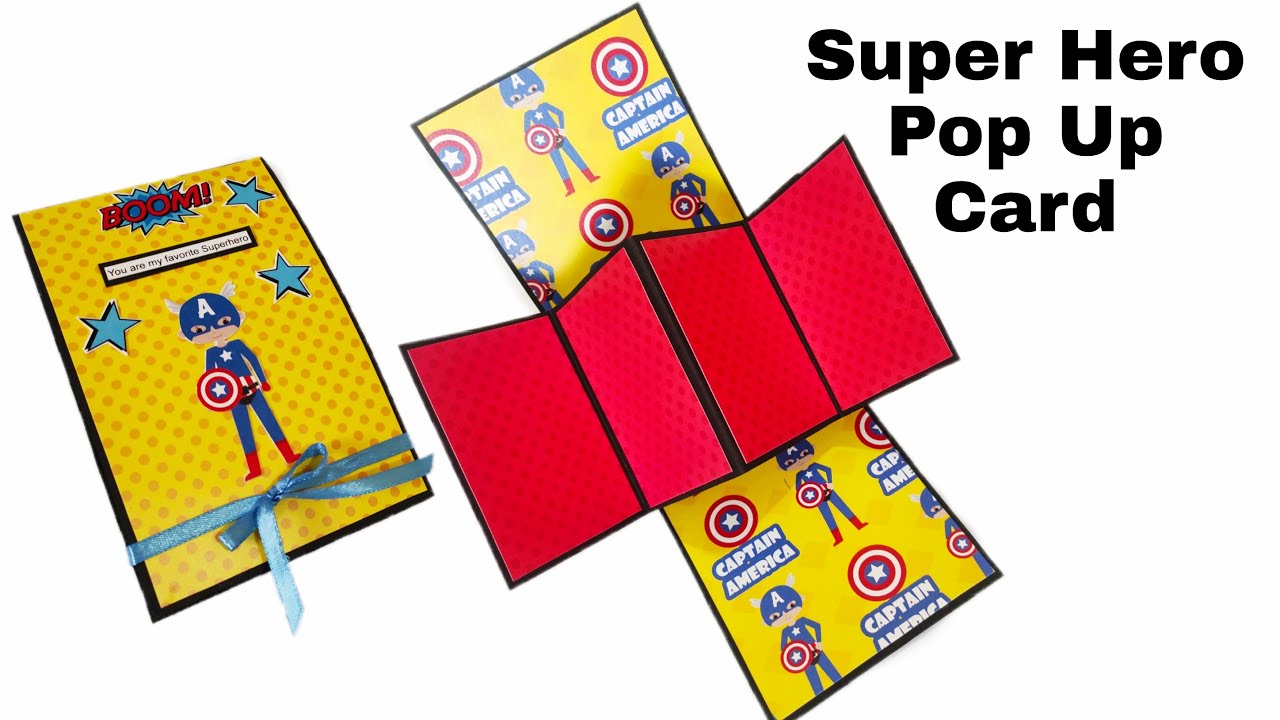 Twist and Pop Up Card for Brother | Super Hero Card Making (Requested ...