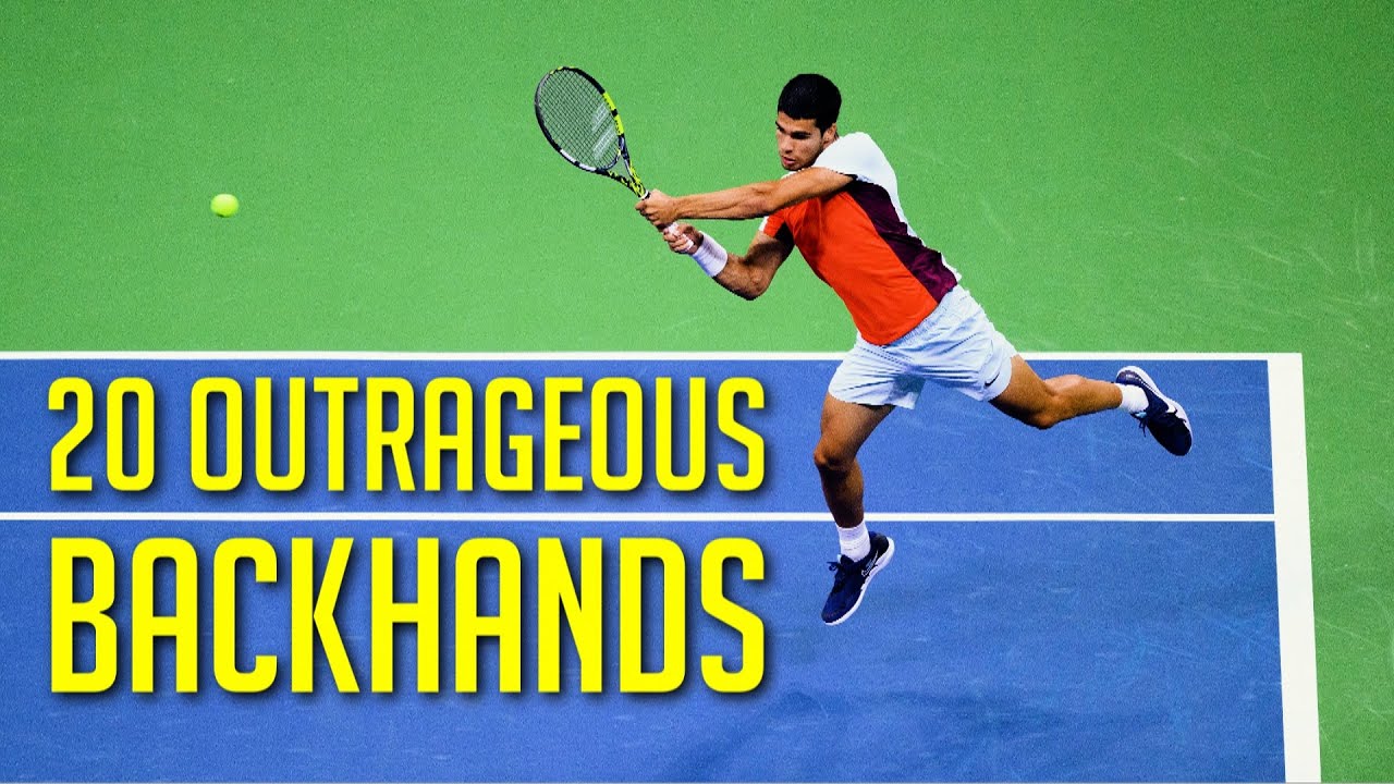 Carlos Alcaraz - Top 20 Outrageous Backhands - YouTube