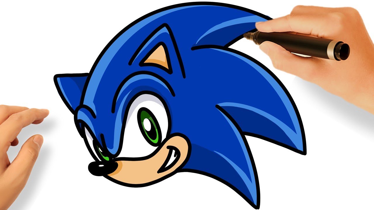 HOW TO DRAW SONIC EASY STEP BY STEP ⚡🦔 - YouTube