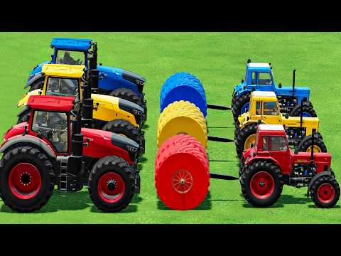 MINI MTZ vs BIG FENDT TRACTORS! FAST SILAGE COMPACTION with GIANT ROLLER! FS25