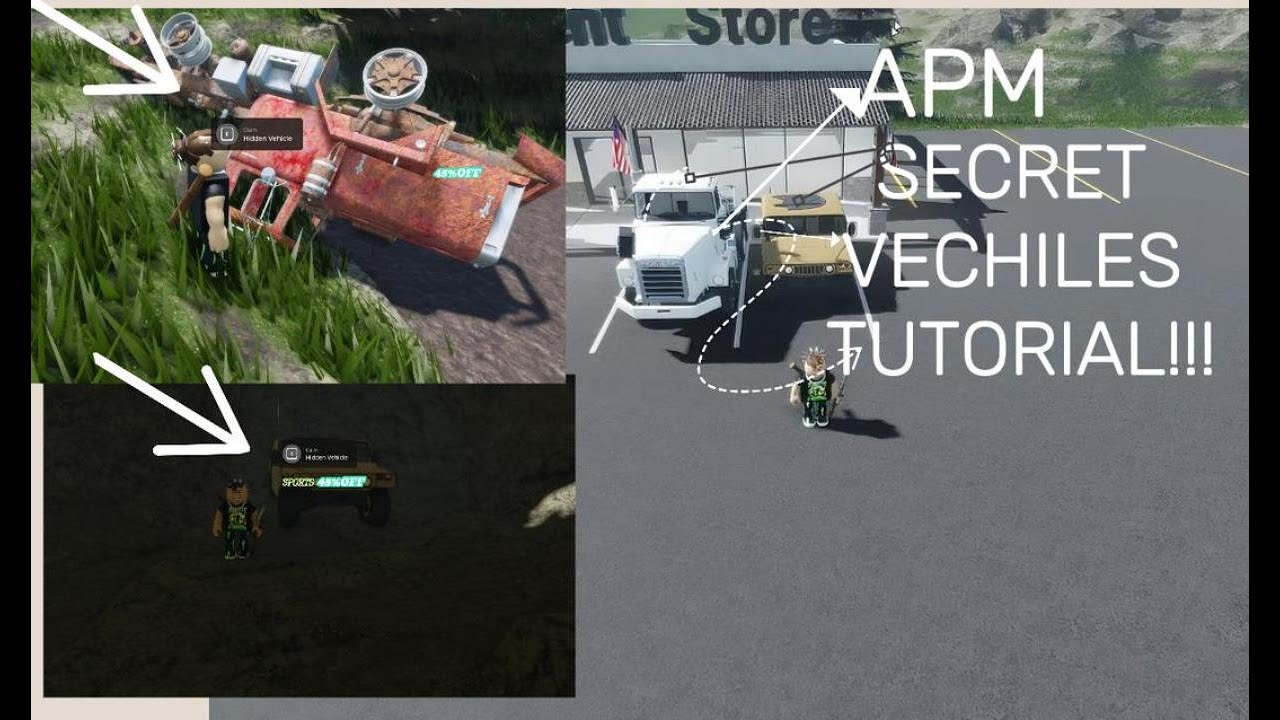 TUTORIAL HOW TO GET THE SECRET CARS IN APM ROBLOX - YouTube