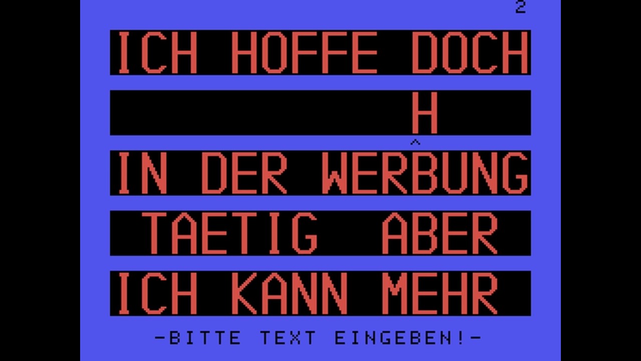 Werben ++++ Informieren (German; demo) for the Vtech Creativision - YouTube