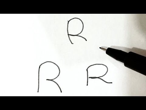 How to Draw Birds from Letters RRR Very Easy - YouTube