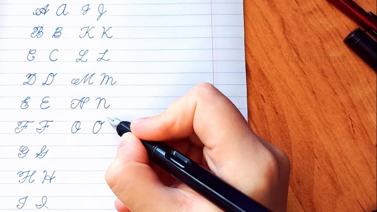 Cursive handwriting practice⚜Comparison of American and English ...