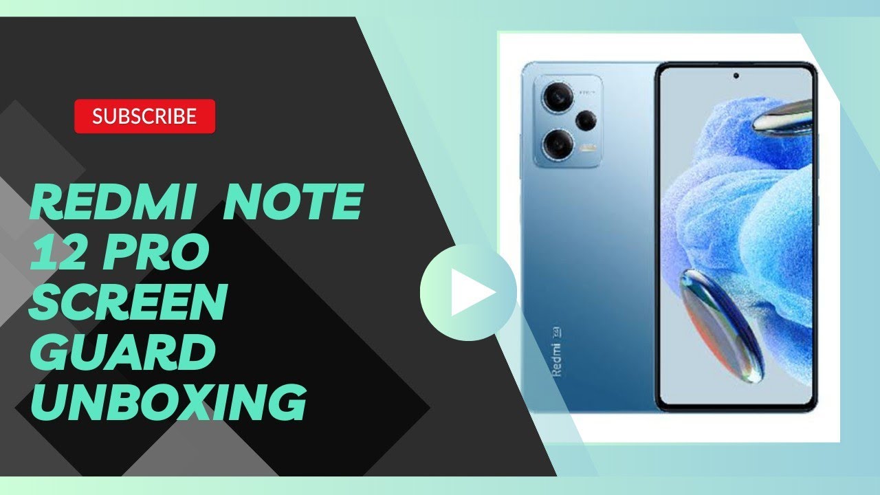 Redmi note 12 pro Screen Guard Unboxing Open Tech / Redmi note 12 - YouTube