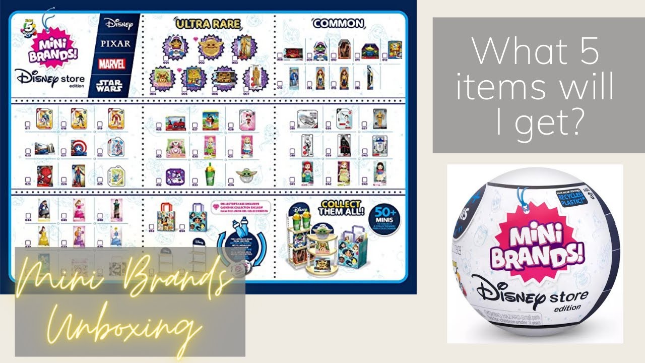 Mini Brands Disney Store Edition Unboxing - YouTube