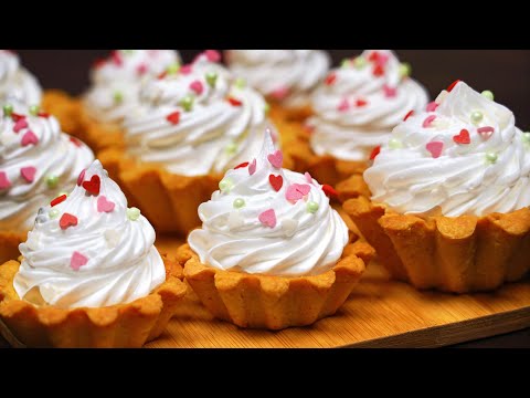 ОДНОЙ ПОРЦИИ БУДЕТ МАЛО! 😍 КОРЗИНОЧКИ с БЕЛКОВЫМ кремом | ПИРОЖНОЕ Рецепт | Кулинарим с Таней