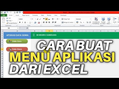 Cara membuat menu aplikasi di ms. excel - YouTube