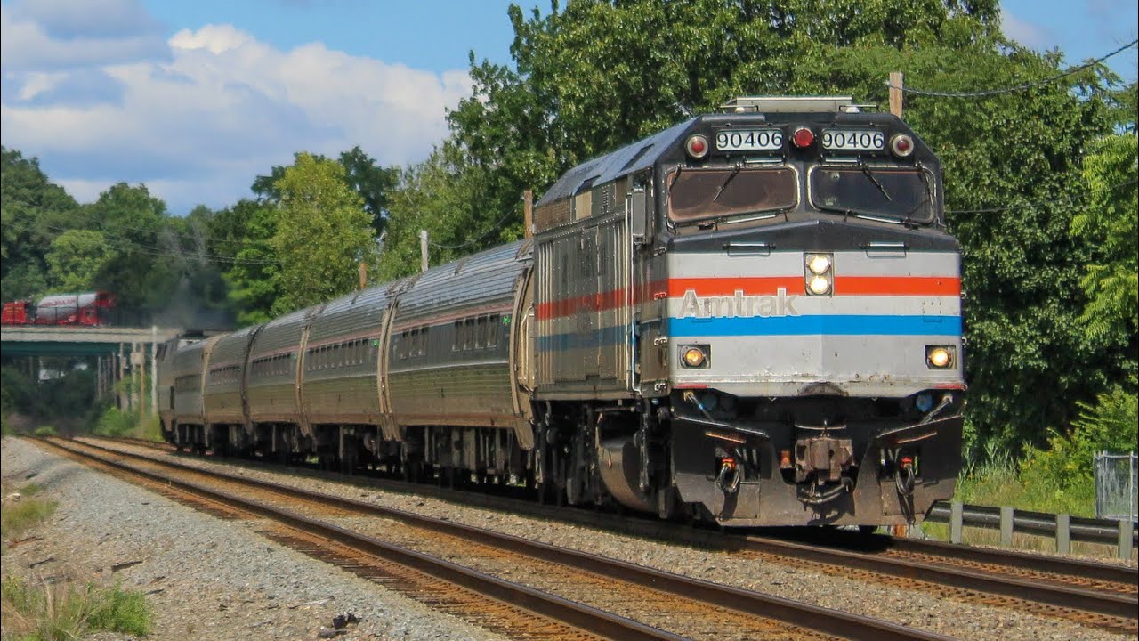 Double Amtrak Phase III Heritage Units Together on the Downeaster - YouTube