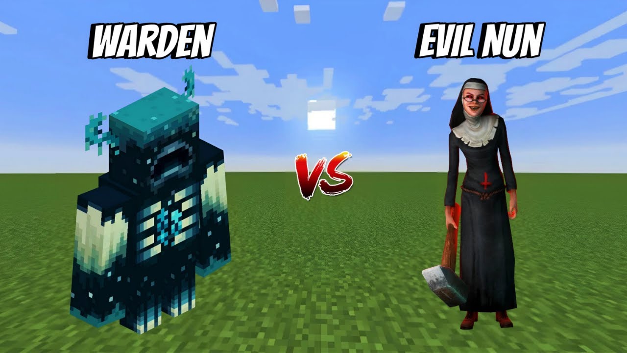 Warden vs Evil nun Fight in Minecraft - YouTube