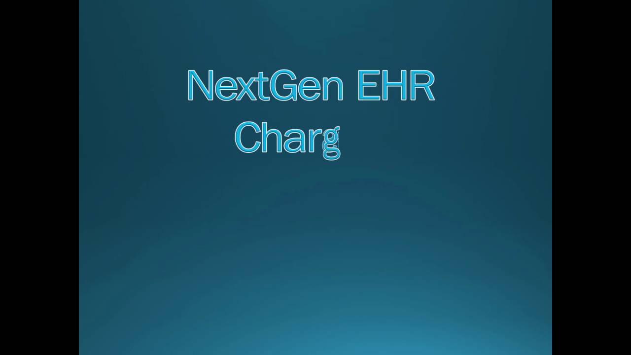 NextGen Entering Charges - YouTube