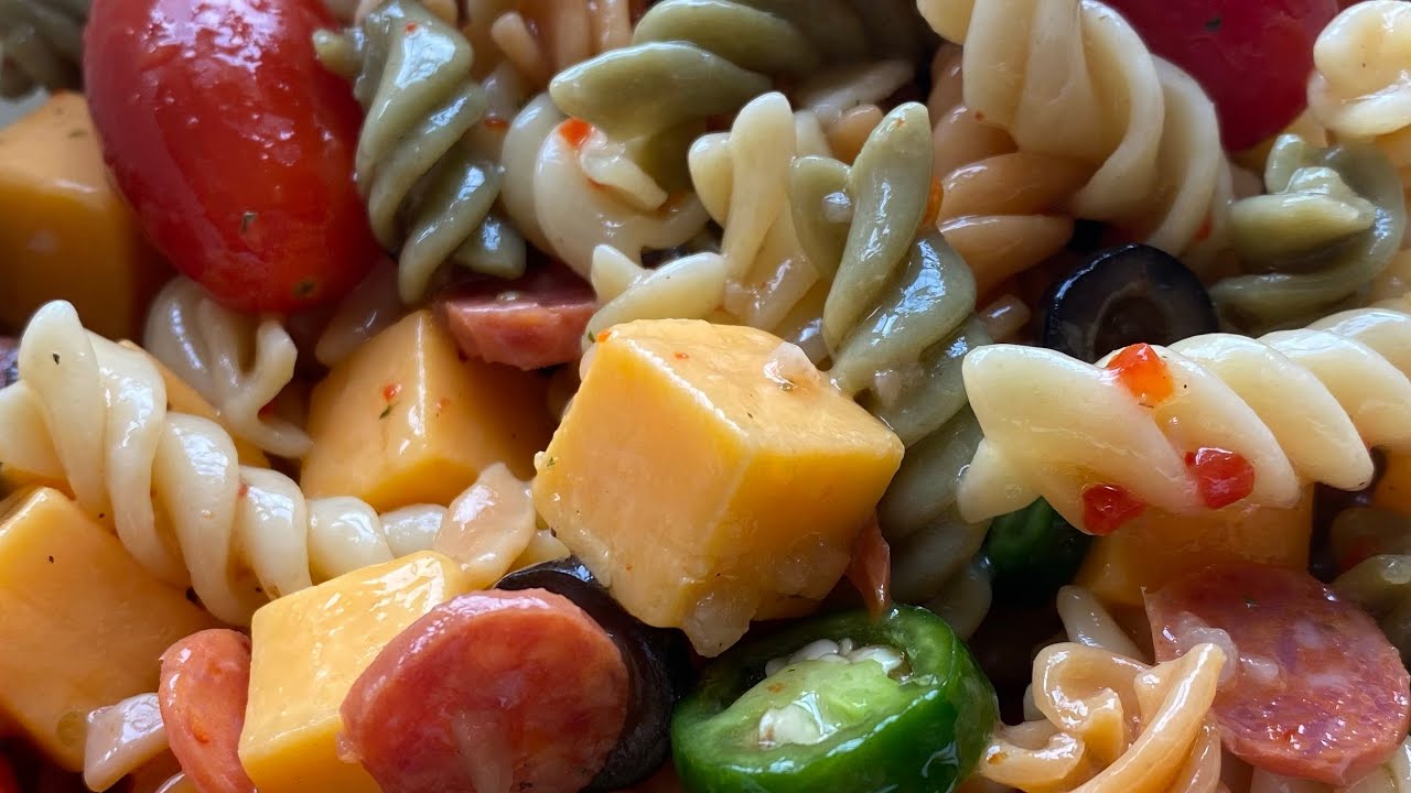PASTA SALAD RECIPE- super easy - YouTube