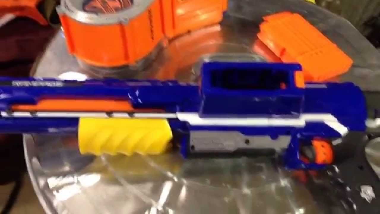 Fuzzy's(Nerf Mod)Rampage shotgun - YouTube