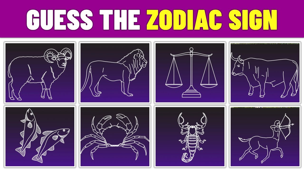 Can You Guess The Zodiac Sign? | Name the Zodiac Sign Quiz | Guessing ...