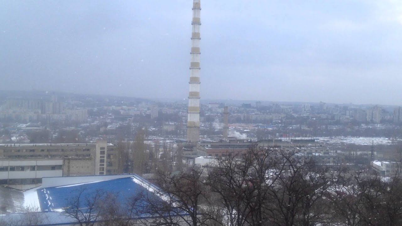 CHISINAU cu vedere din Ciocana NINGE 2016 - YouTube