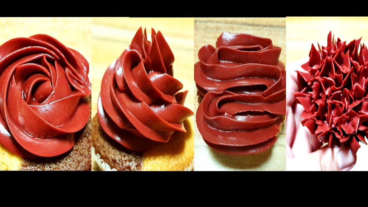 HOW TO DESIGN ON CUPCAKES USING 1M TIP / PIPING TUTORIAL FOR BEGINNERS ...