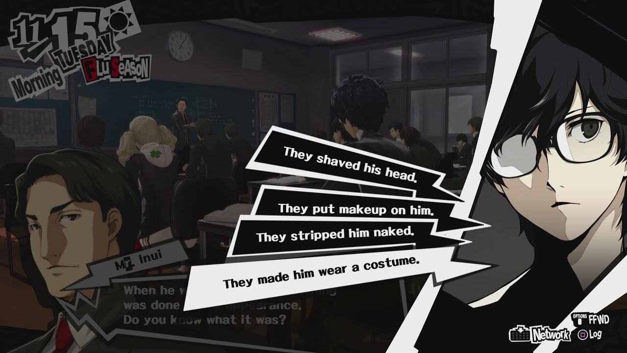 Persona 5 - 11/15 Tuesday: Mr Inui Class Pop Quiz: Nezumi Kozo (Make up ...