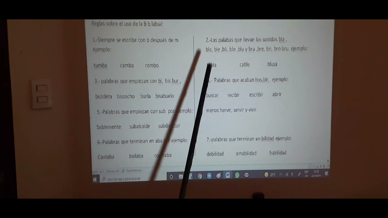 REGLAS SOBRE EL USO DE LA B LABIAL - YouTube