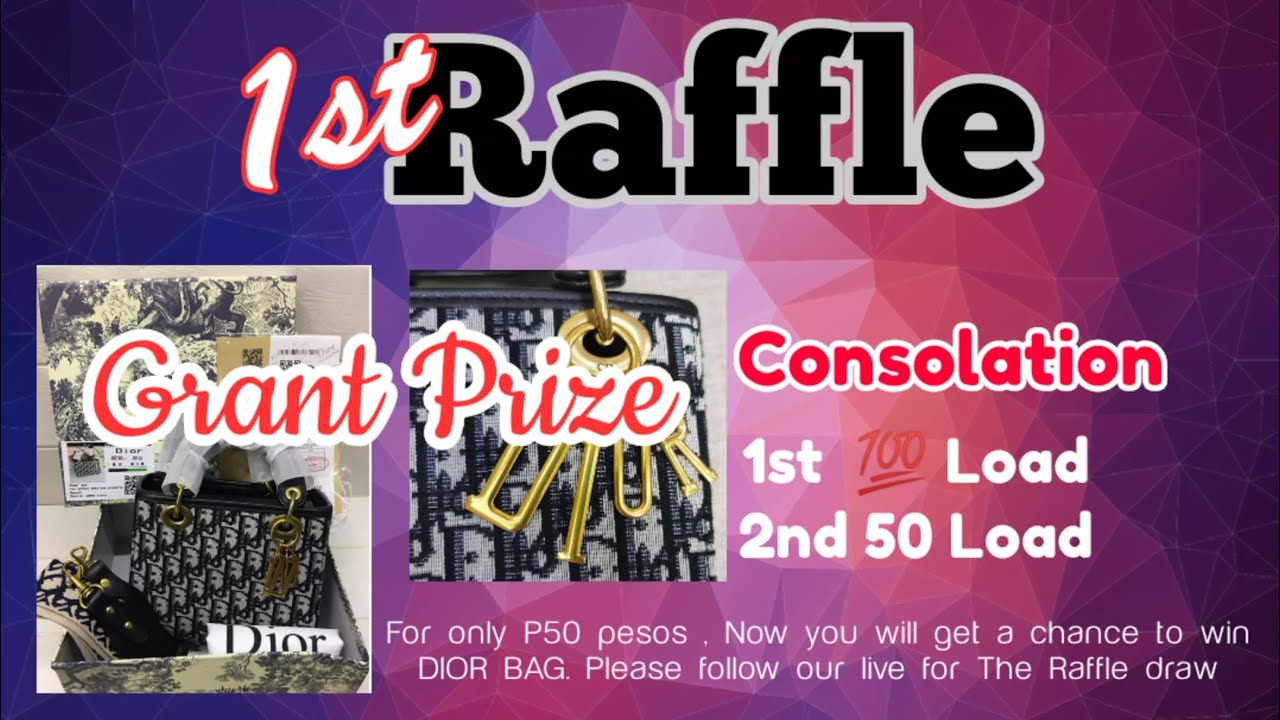 1st Raffle Draw (DIOR BAG) - YouTube
