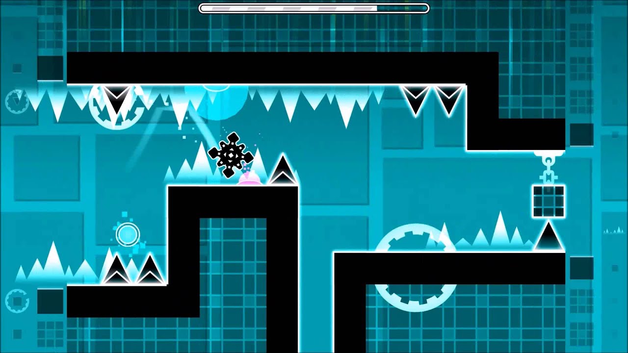 Geometry Dash Demon Level - Ice Cave - Complete - YouTube