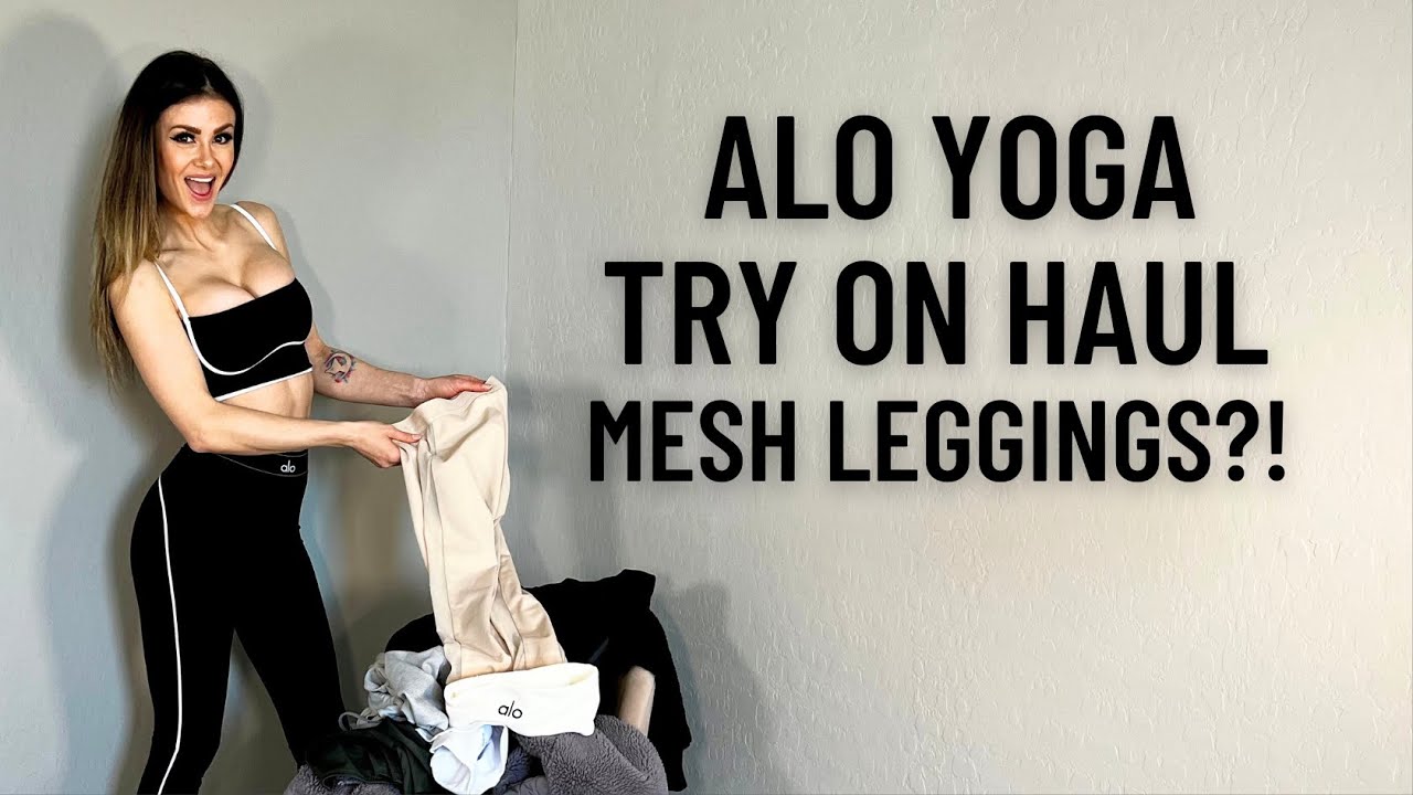 Alo Yoga Try On Haul: Mesh Leggings - YouTube