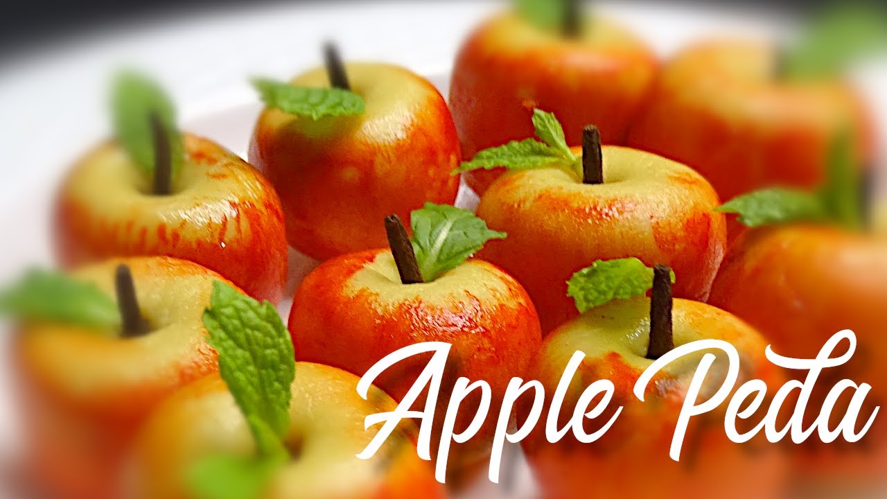 Apple peda l Milk peda l Quick peda recipe l Easy milk powder sweet l ...