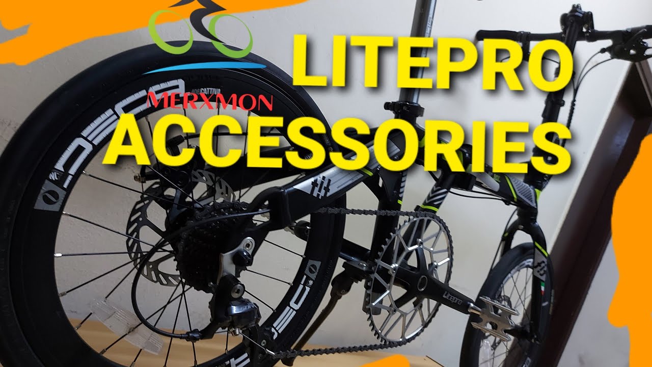 LITEPRO ACCESSORIES TO MY FOLDING BIKE - YouTube