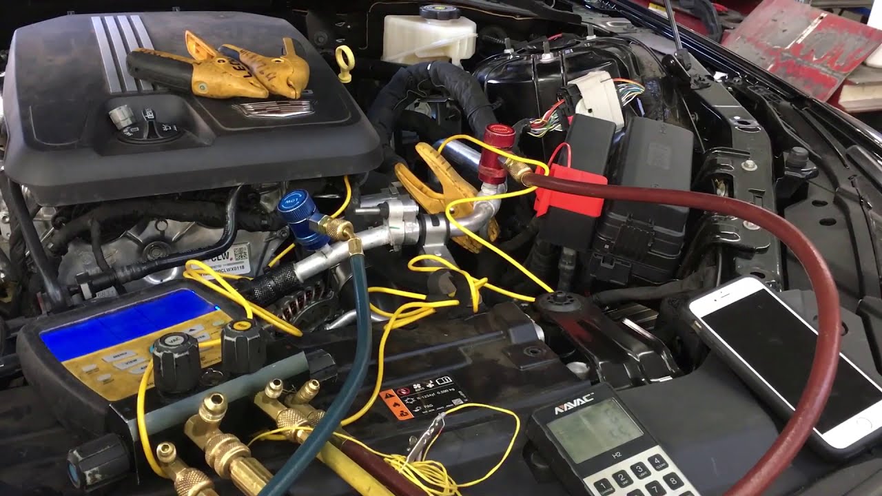 High side and low side AC fitting on the same line. 2020 Cadillac - YouTube