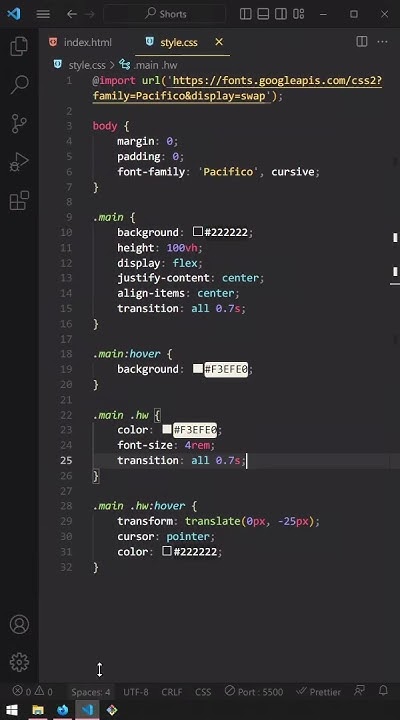 Cómo enlazar un archivo CSS con HTML en 15 segundos #shorts - YouTube