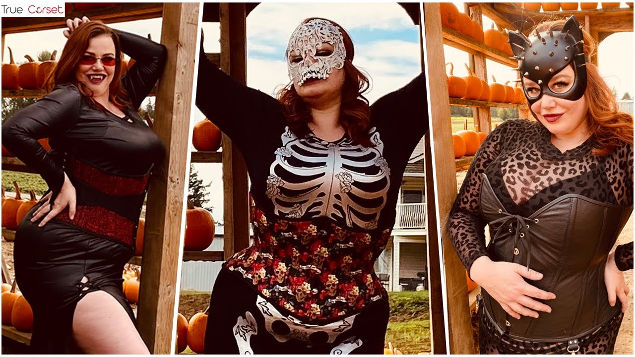 Halloween Corsets | Special Editions: Vampire, Skeleton, Cat | Ruby Roxx | True Corset - YouTube