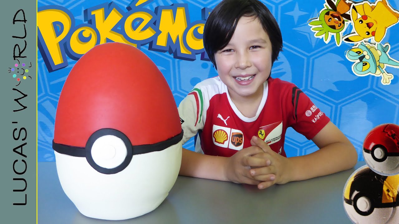 Giant POKEMON PLAY DOH Surprise Egg POKE BALL PIKACHU & MORE MYSTERY ...