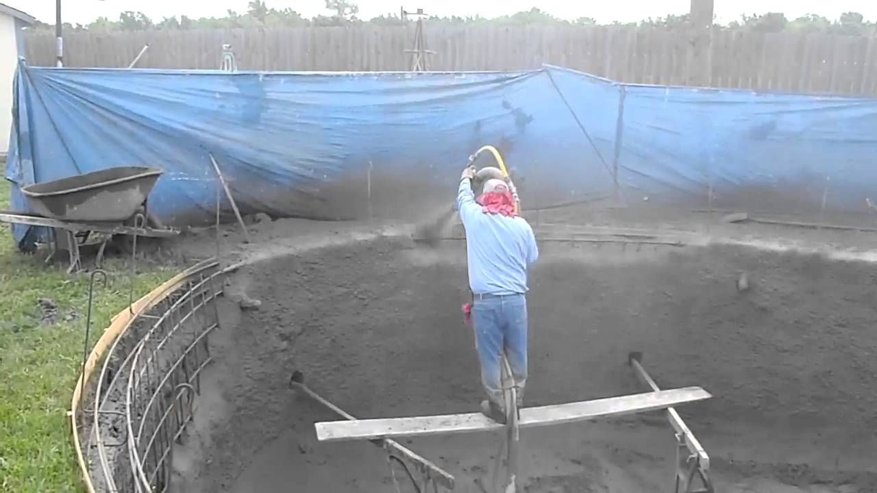 Cobalt Custom Pools, LLC guniting a pool - YouTube