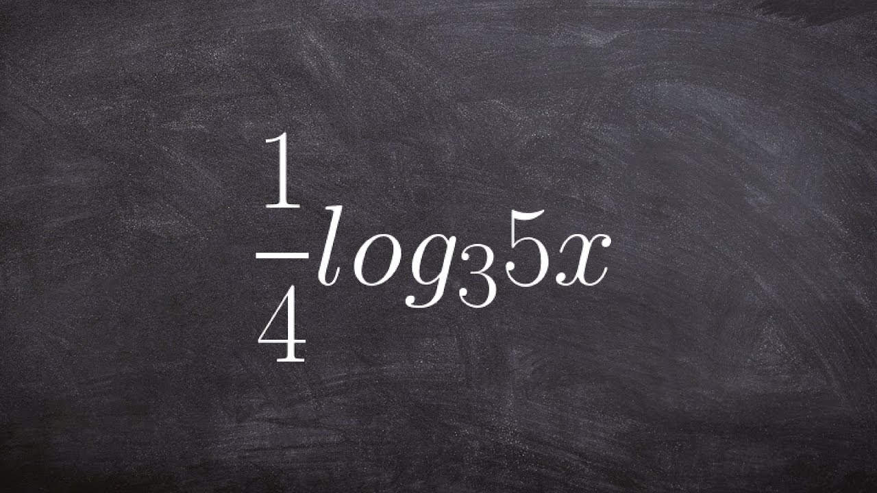 Rewriting A Logarithmic Equation With A Fraction In Front YouTube Rewriting A Logarithmic Equation With A Fraction In Front YouTube