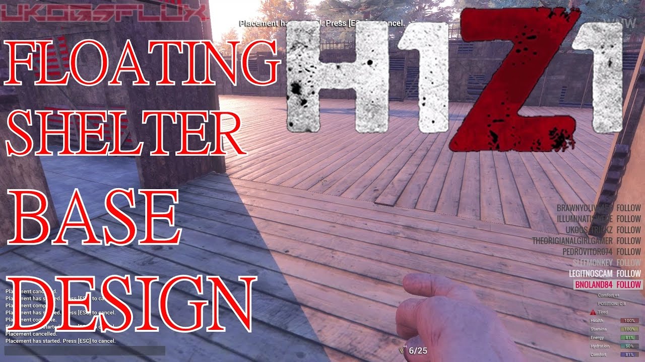 H1Z1 Base Design Floating Shelter Base - YouTube