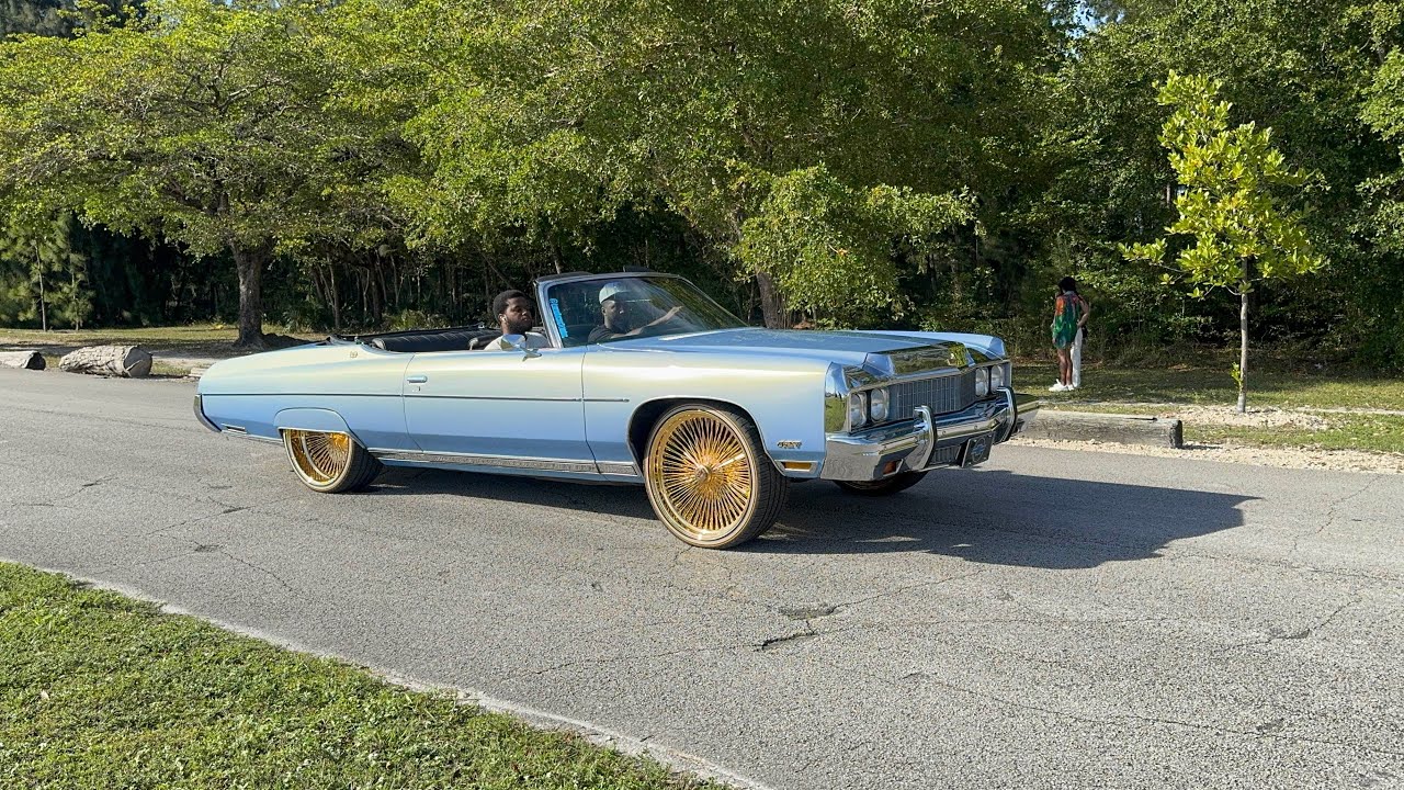 1973 Chevy Caprice on gold Dayton wheels - YouTube