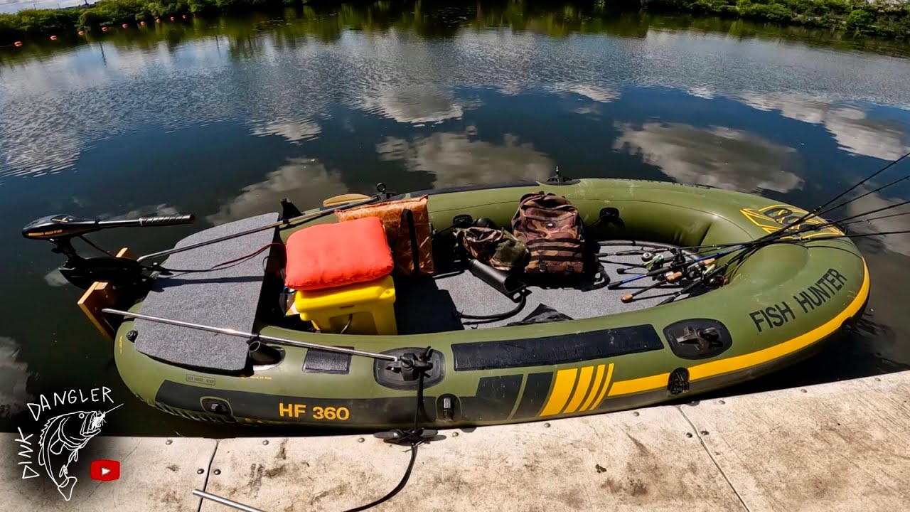 Bass Fishing from my DECKED OUT Inflatable - Huron River, MI - YouTube