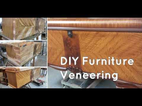 DIY How To Repair Furniture | Wood Furniture Veneering Techniques - YouTube