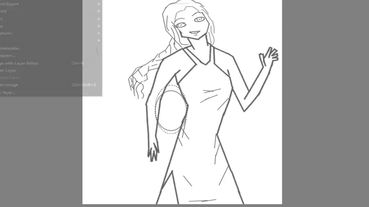 First Time Speed Drawing. Anime Girl Using TrackPad. - YouTube