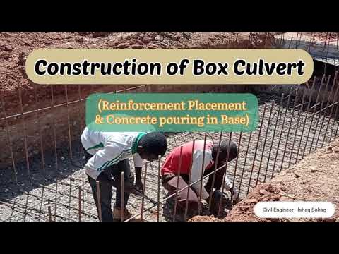 Box Culvert Construction | How to put Rebars in Base & Walls? - YouTube