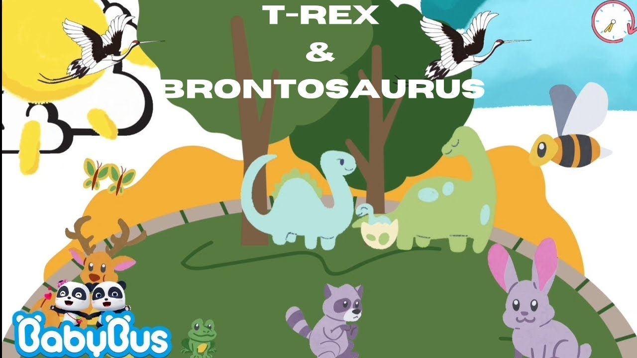 Dino Song | Badanya Besar Tanganya Kecil | T-Rex & Brontosaurus | Lagu ...