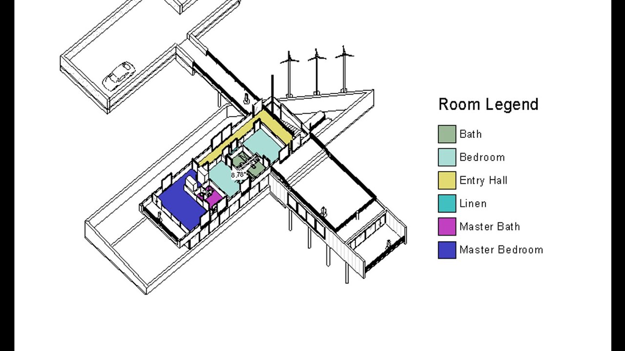 【100个Revit小技巧】Revit带房间颜色的轴测图 | Room Legend on 3D view - YouTube