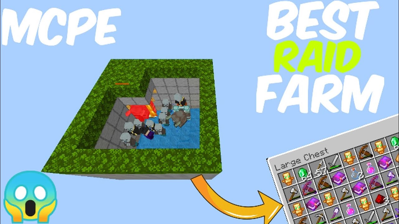 How to make easy raid farm 1.19 bedrock - YouTube