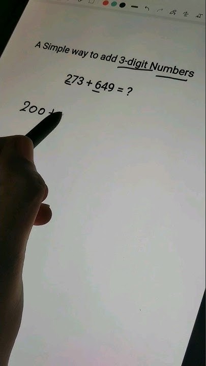 A simple way to add 3-digit numbers #maths #youtubeshorts - YouTube