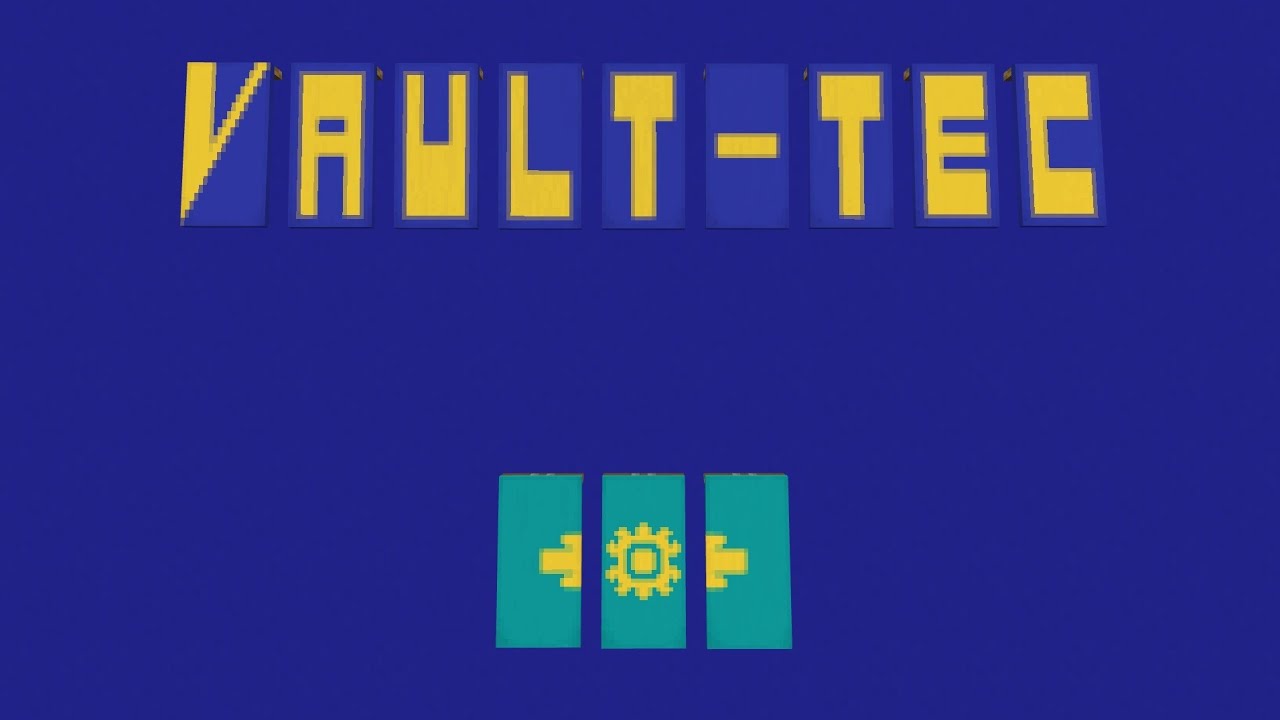 Minecraft Banner Tutorial: Vault-Tec Logo from 'Fallout' - YouTube